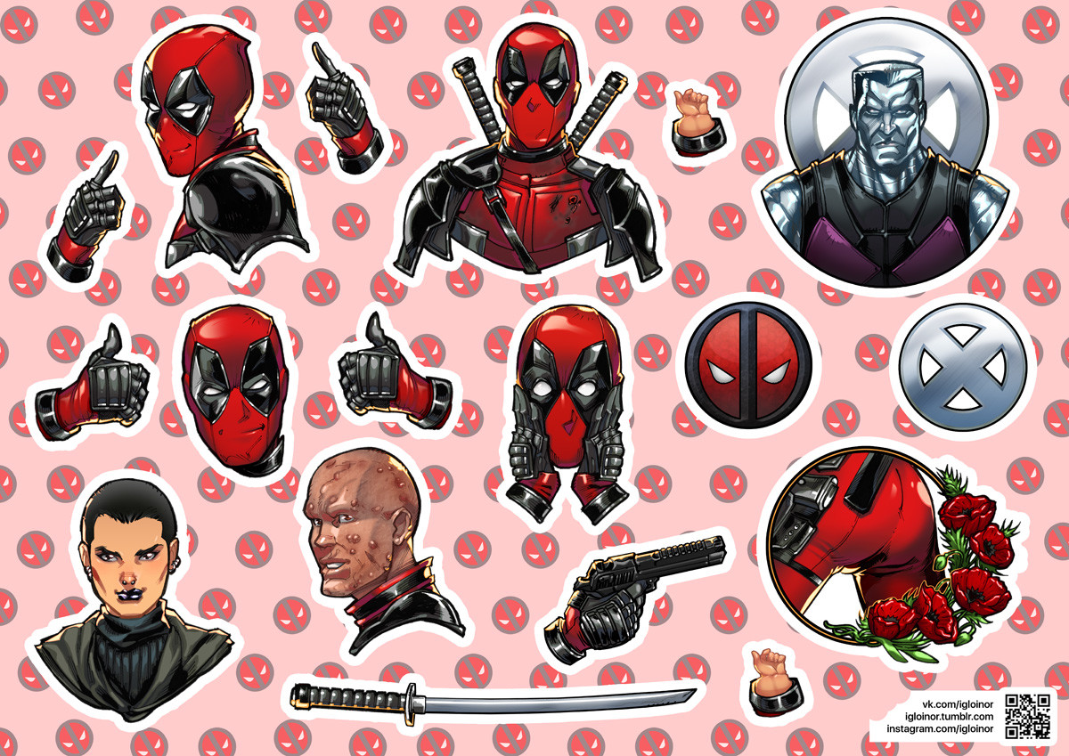 ArtStation - Deadpool stickers sheet