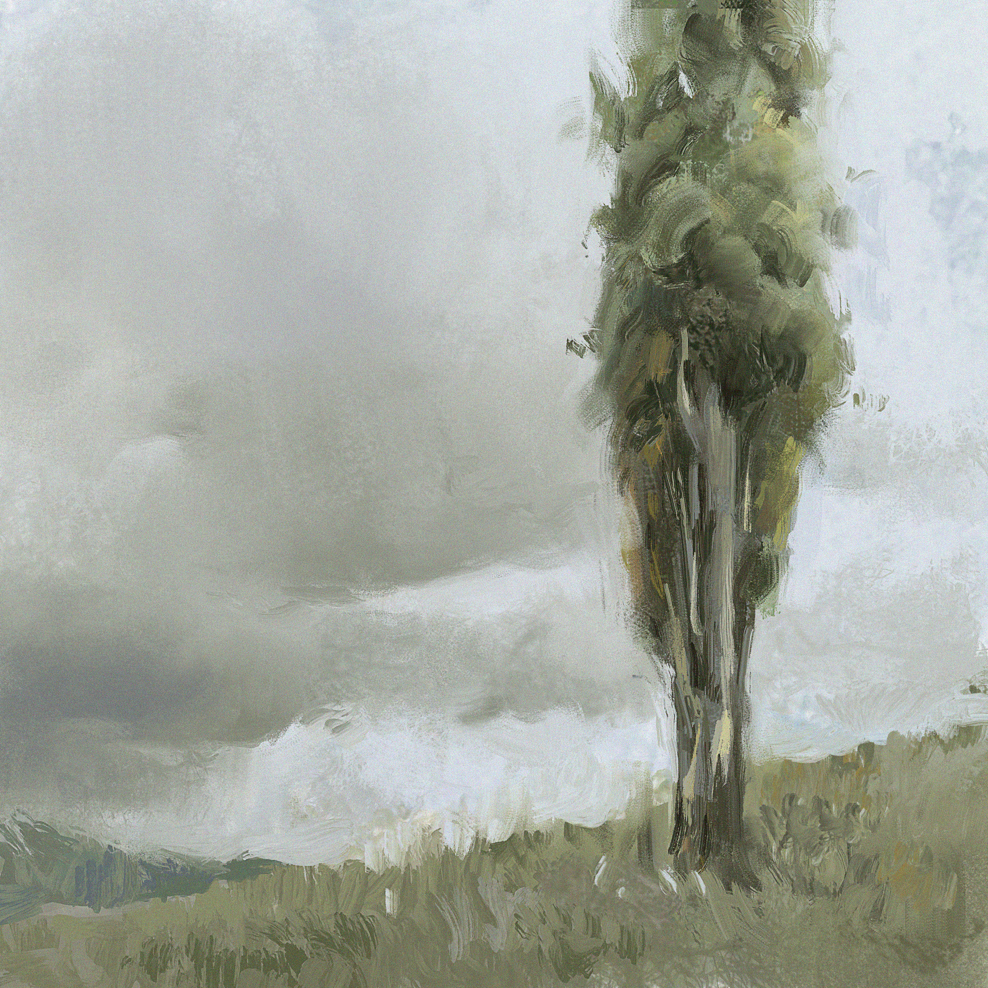ArtStation - A small tree in the wind.