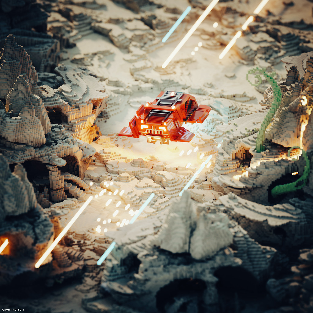 ArtStation - Voxel Ship