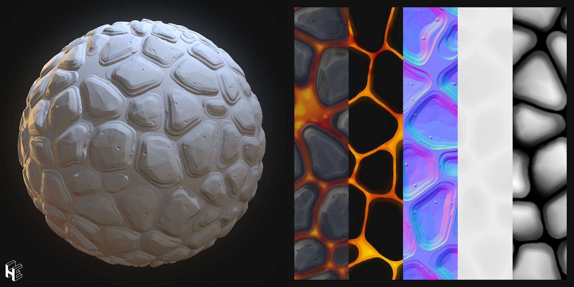 Harrison Eilers - Stylized Coal in Lava