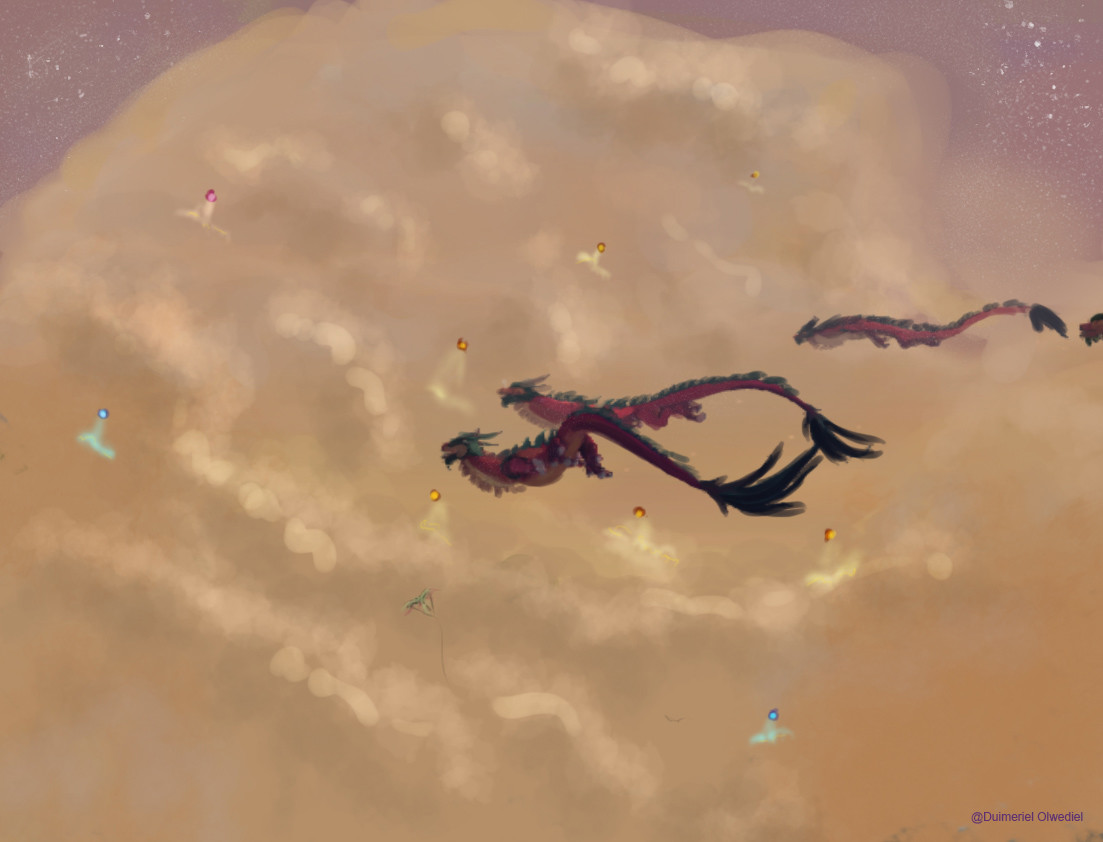 ArtStation - Pandarian Red Cloud Serpents