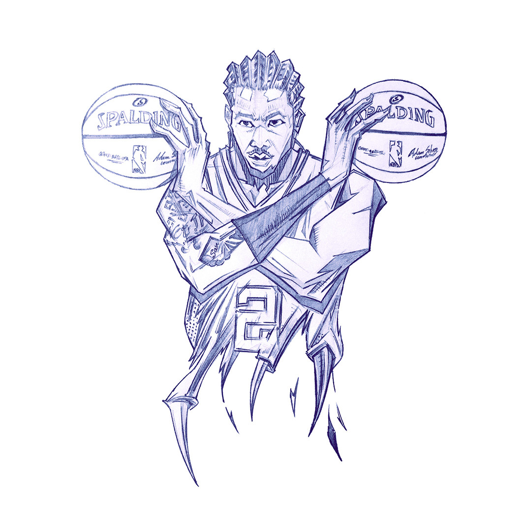 how to draw kawhi leonard