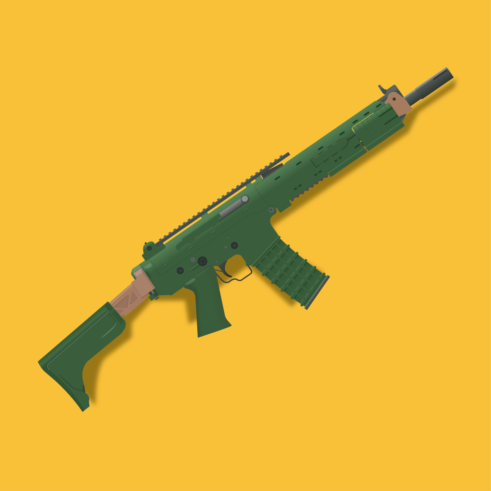 ArtStation - Ak5C Rifle - Illustration