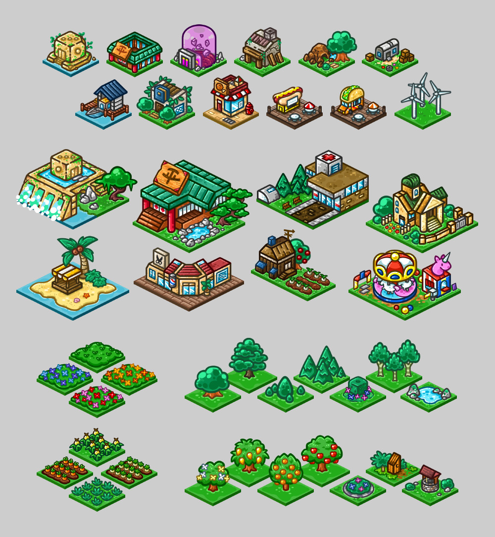 ArtStation - Isometric buildings
