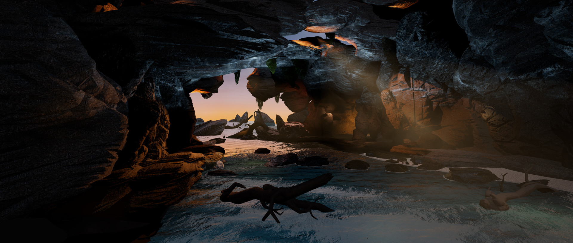 ArtStation - Beach Cave Biome