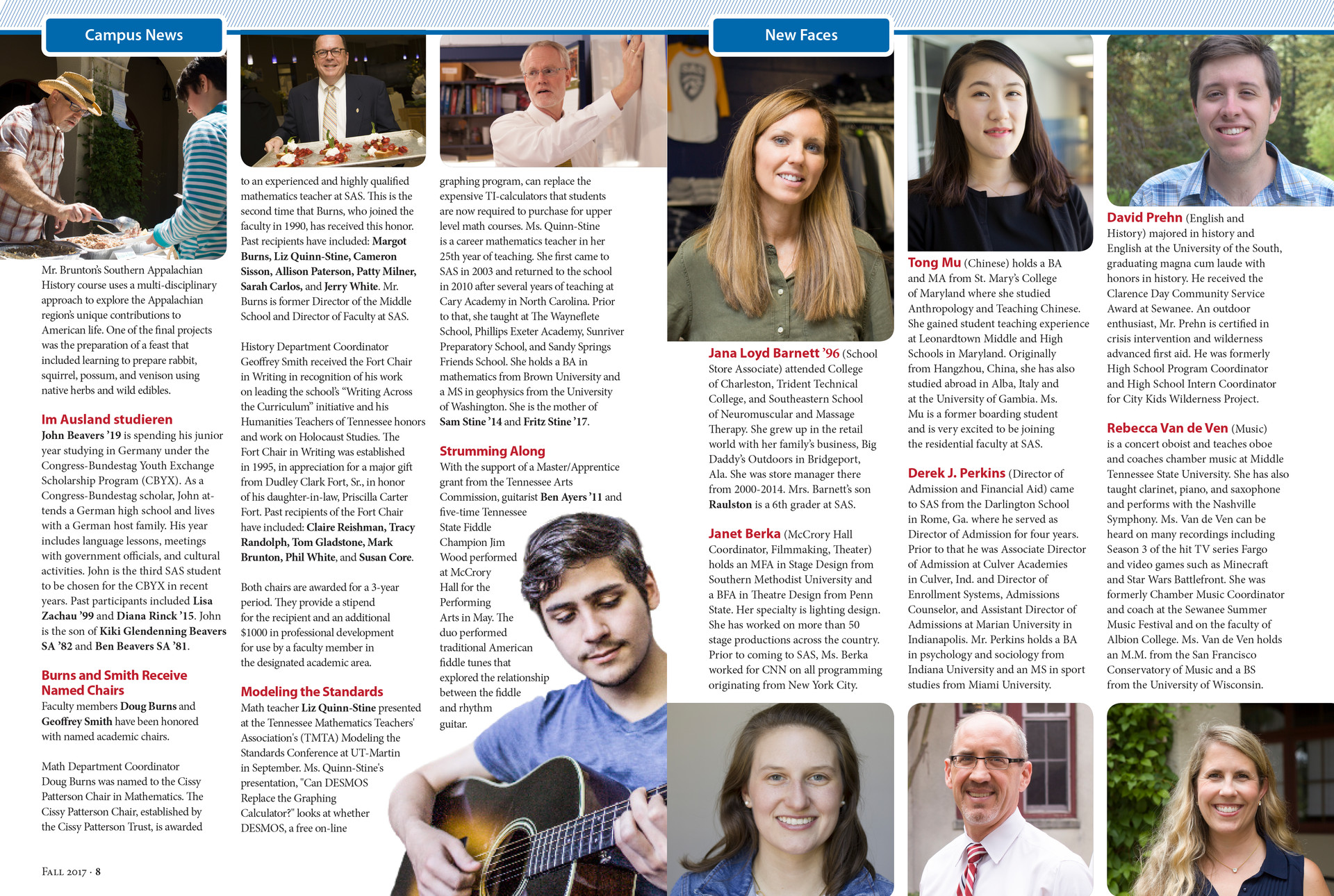 Jess Burns - St.Andrew's Alumni Magazine Layout