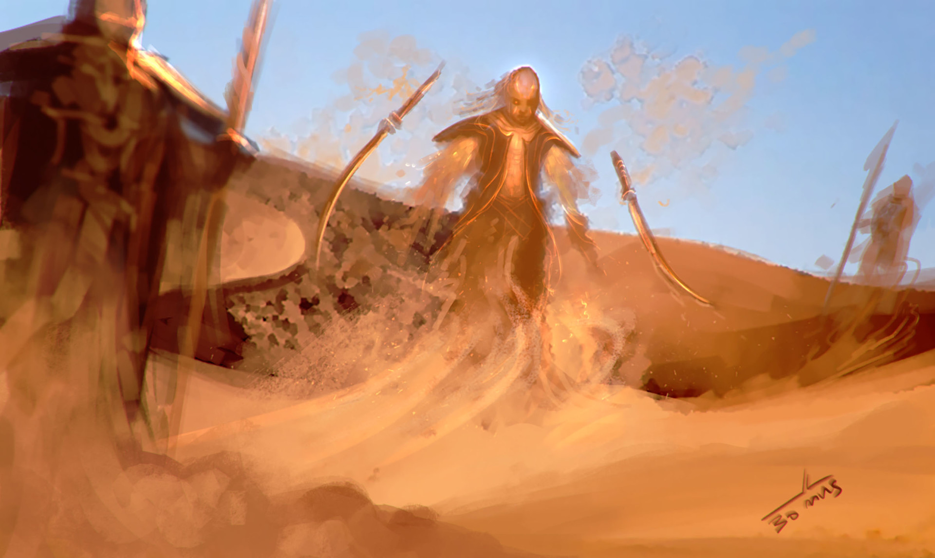ArtStation - Sand Dune Walkers Speedpaint