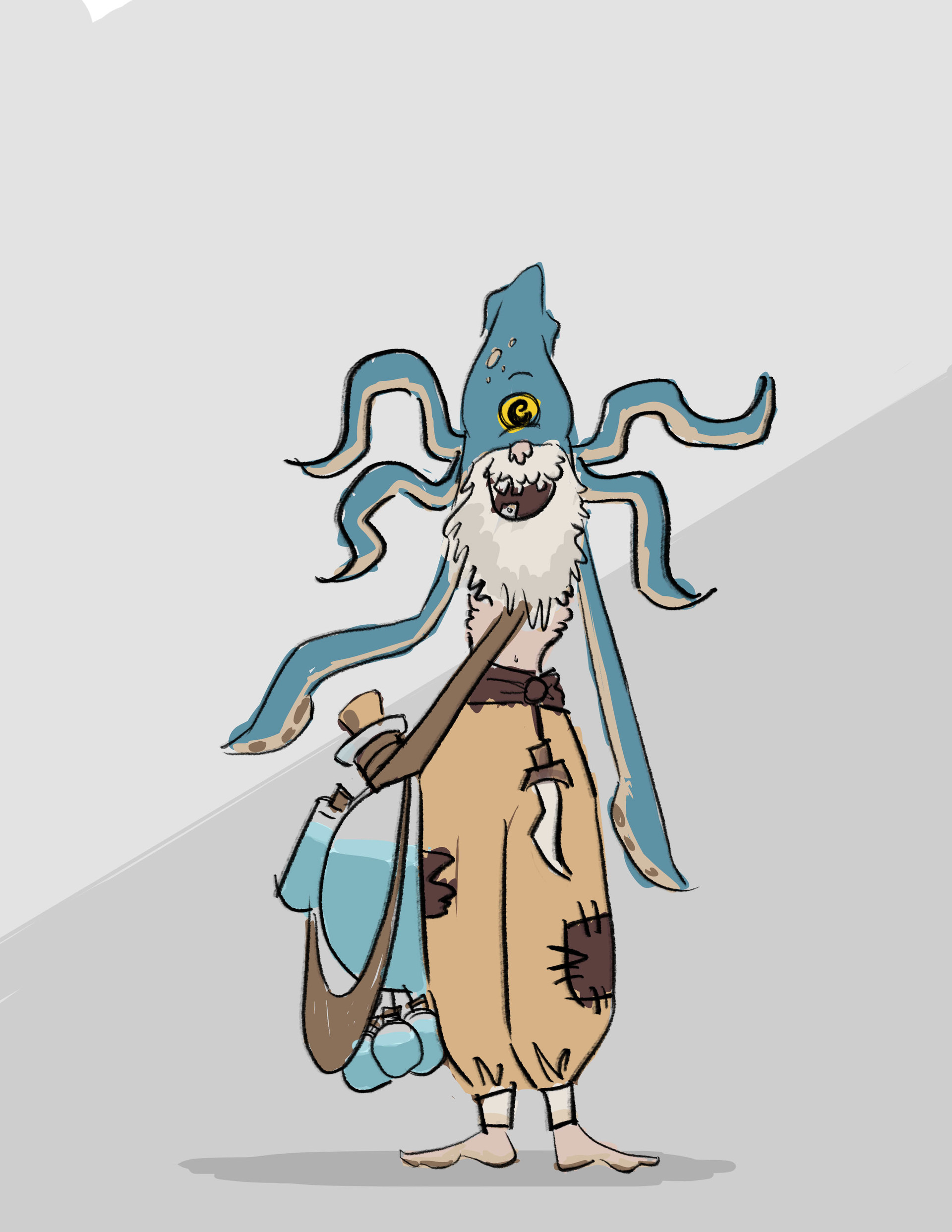 ArtStation - Squib, the Squid-headed Fortune Teller