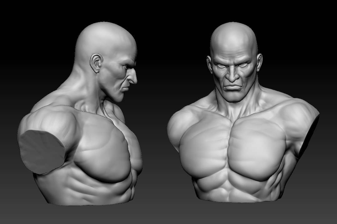 Ferhat (Fero) Tanman - Kratos Bust - God of War Fan Art