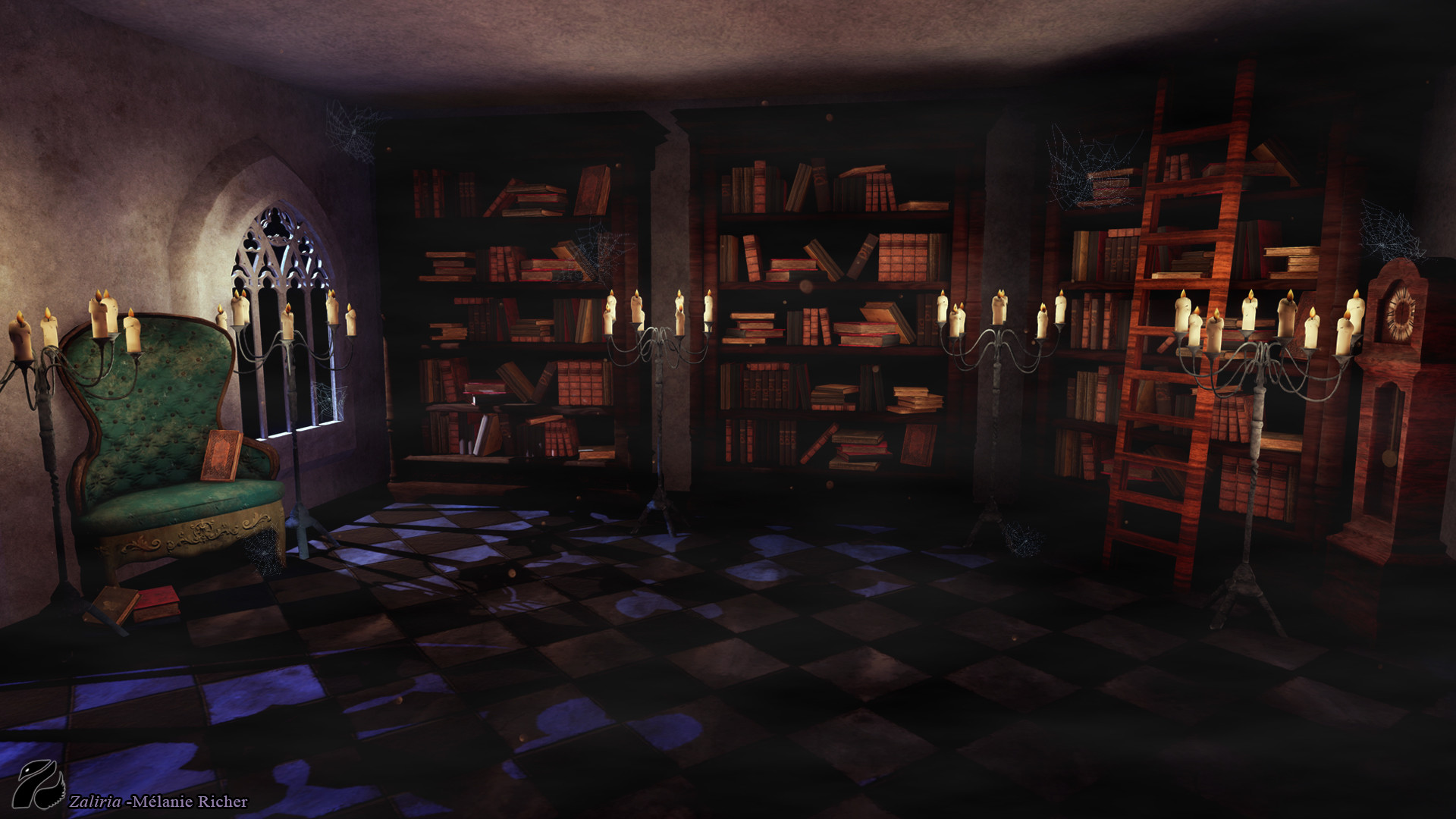 ArtStation - The library, Mélanie Richer