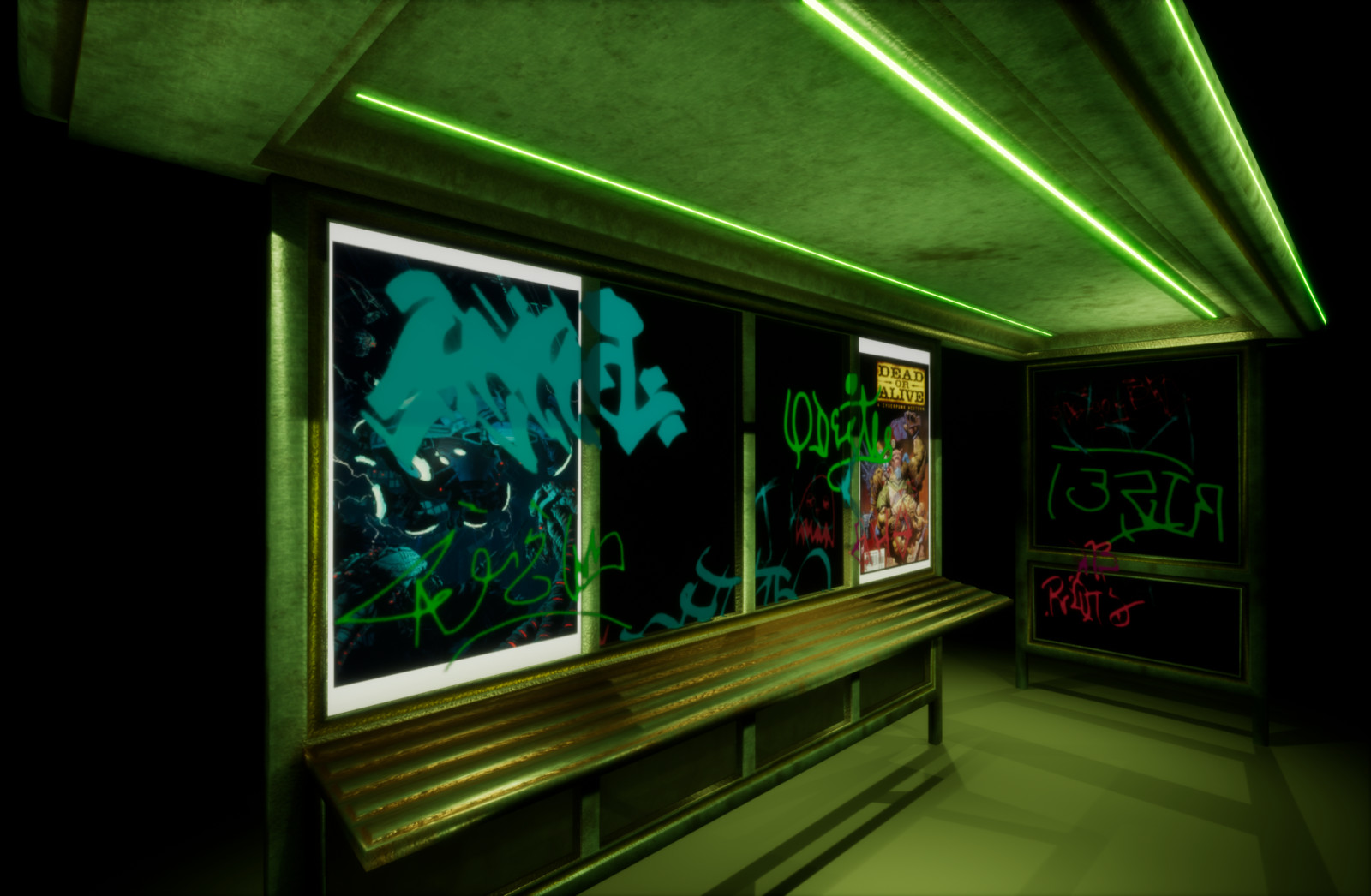 Chetan Biswas - Cyberpunk Themed Bus-Stop