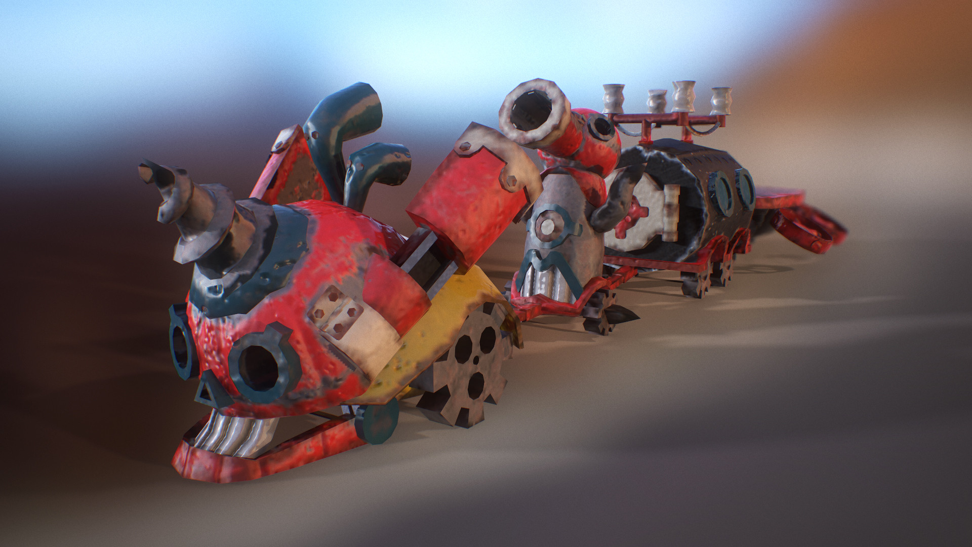 Lucas Prugnon - Skull Train (low poly)