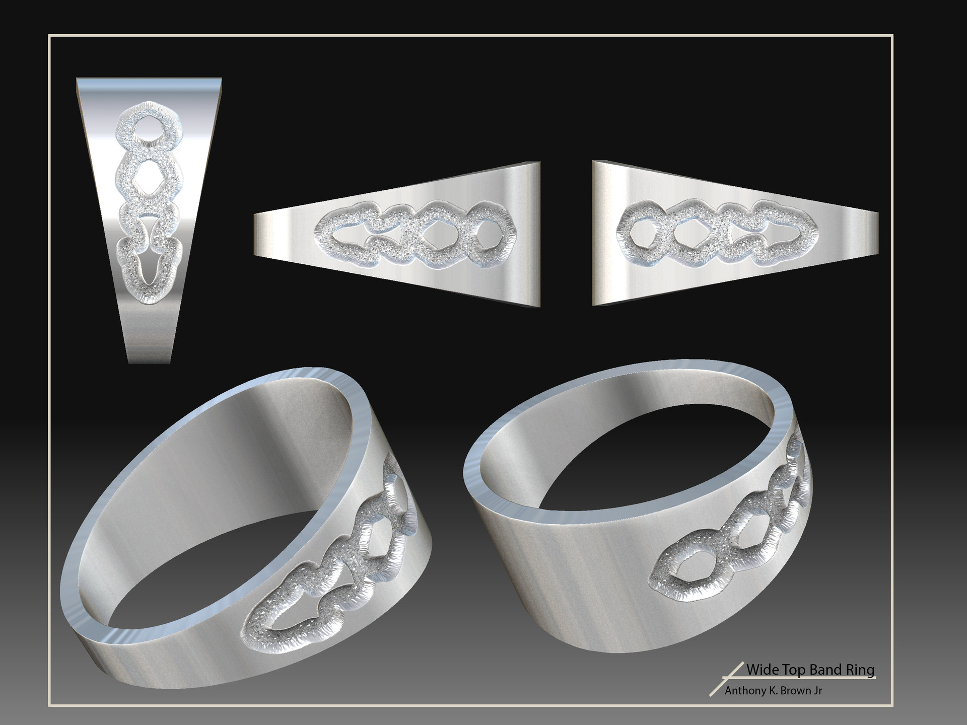 ArtStation - Wide Top Band Ring