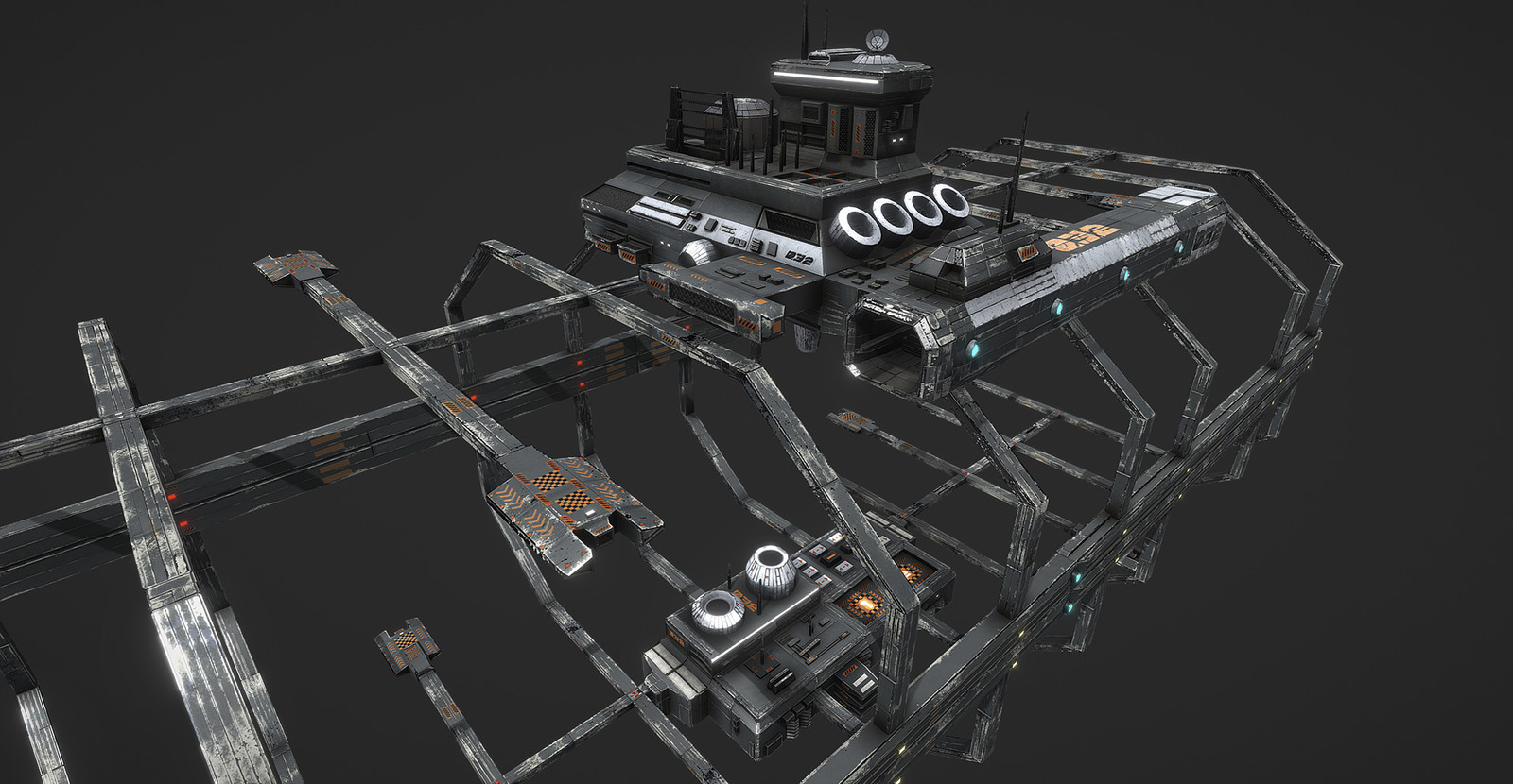 Shaun Williams - Sci-fi Shipyard - Mid Poly