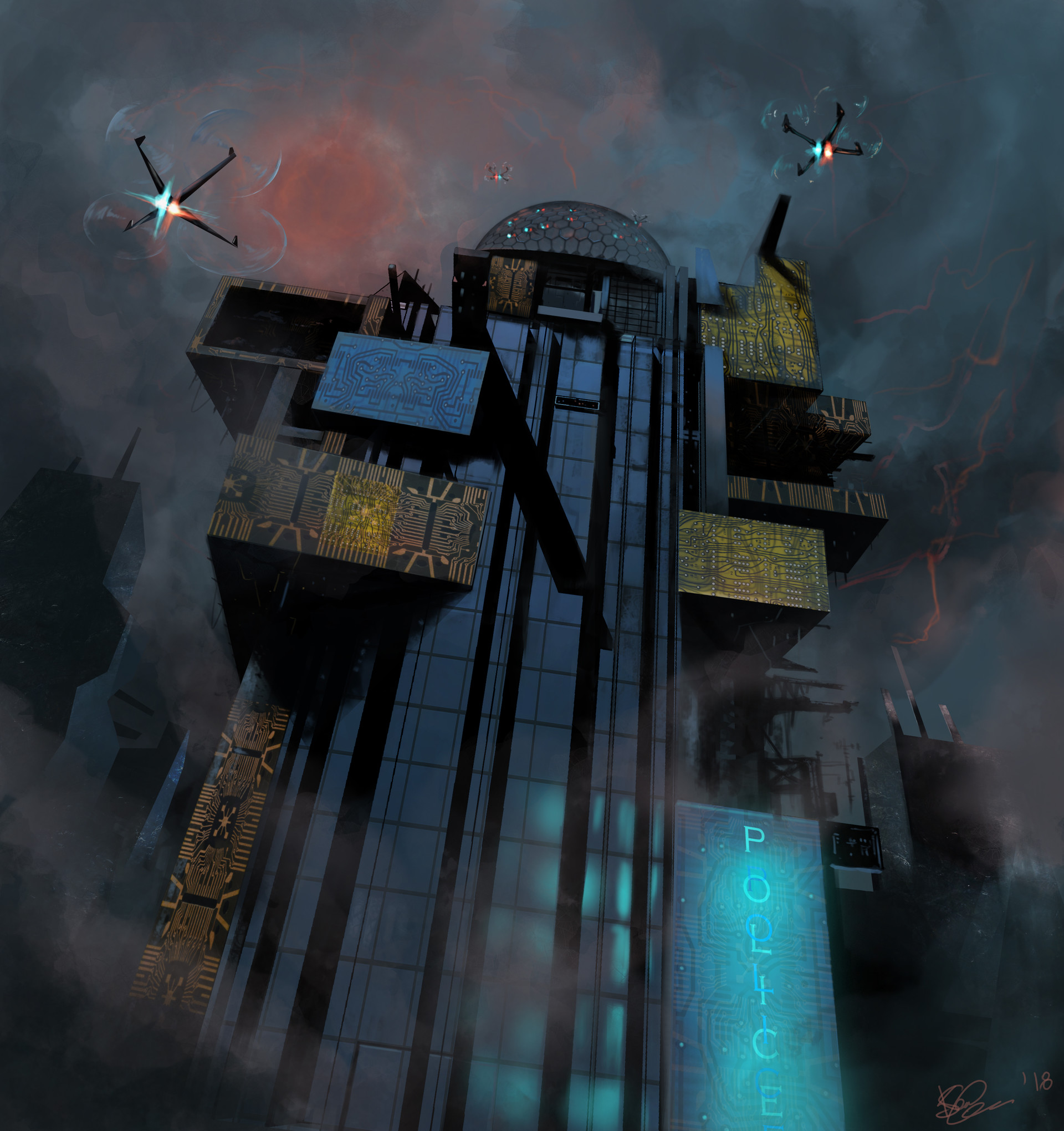 Futuristic Police Station