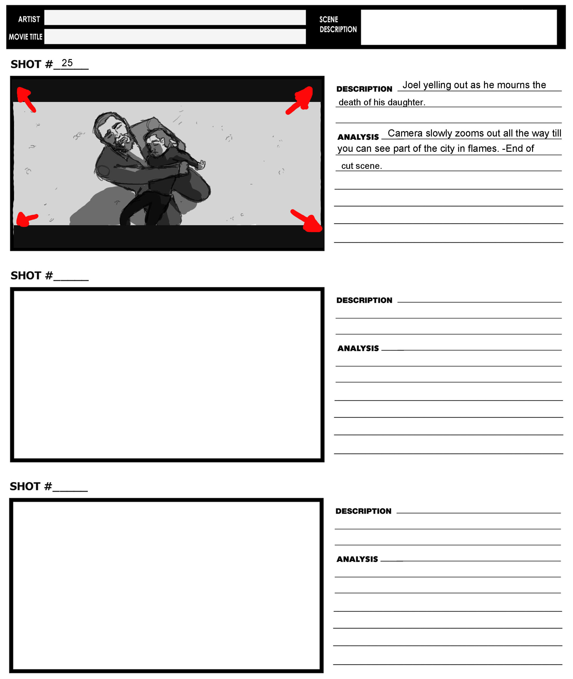 Erica Wilks - The Last of Us Storyboards
