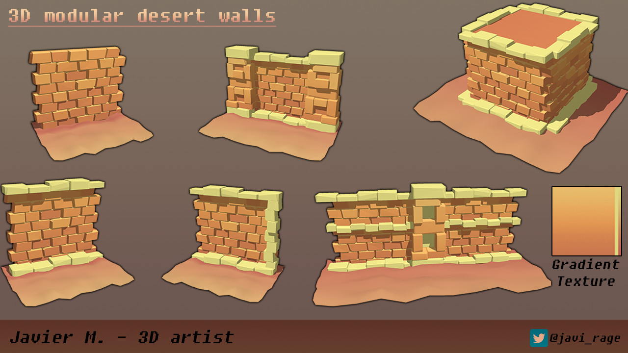 Javier Muñoz García - 3D assets - Modular walls
