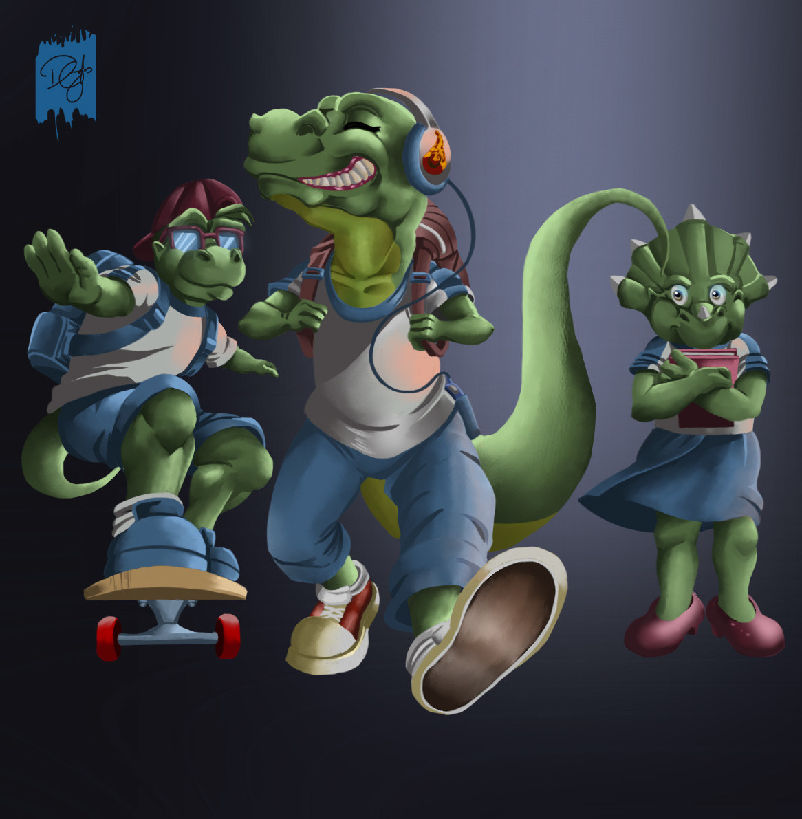 ArtStation - Dino school