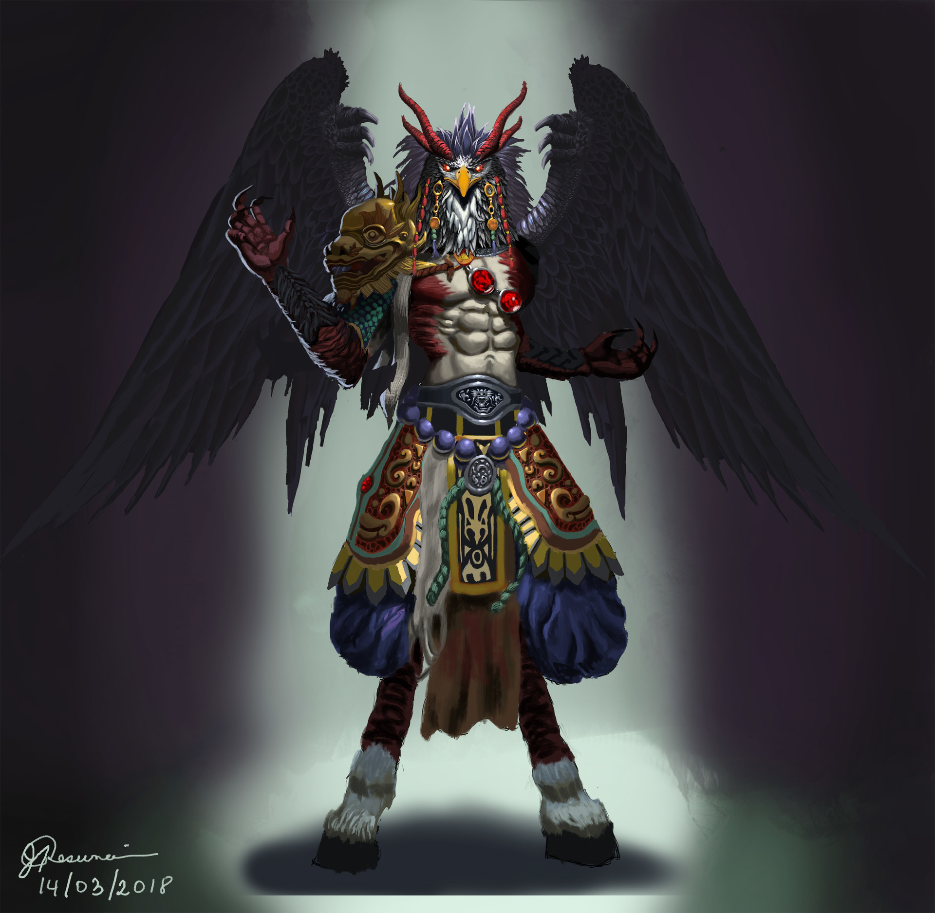 ArtStation - Demonic Horus God