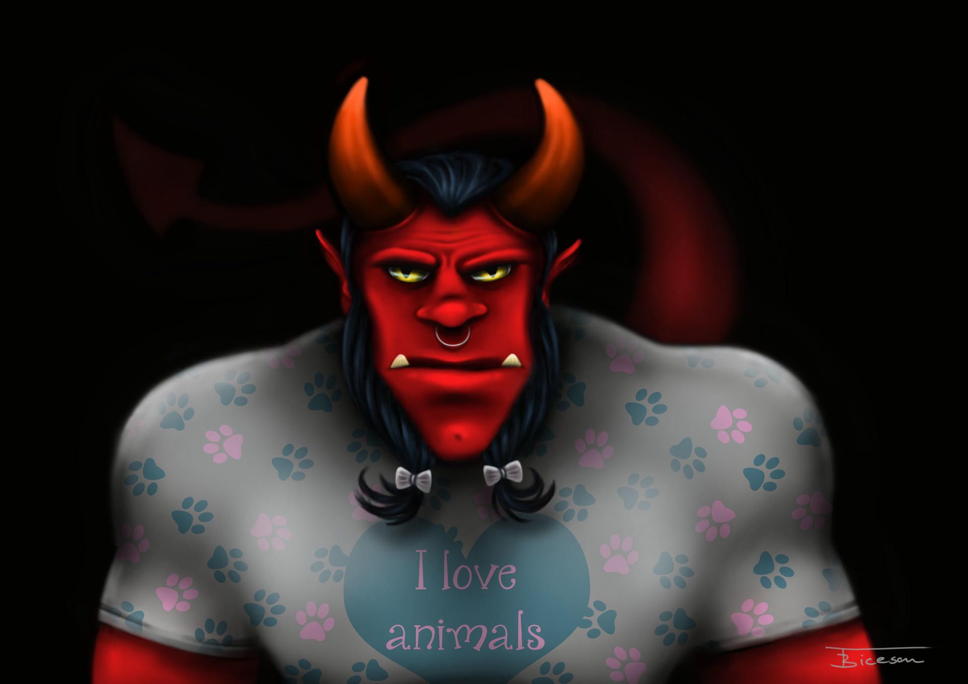 ArtStation - Strong demon in pajamas