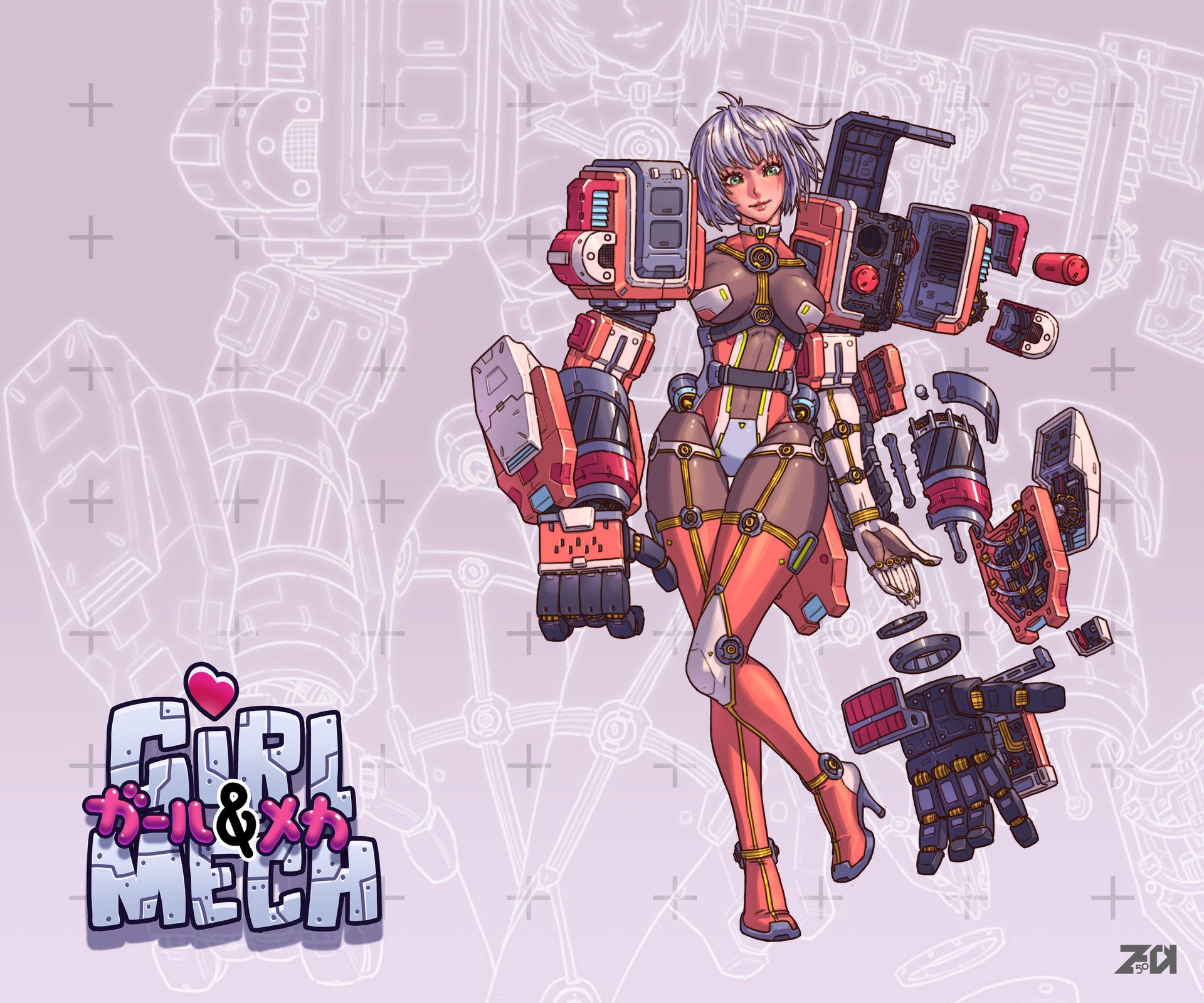 ArtStation - girl X mech 01