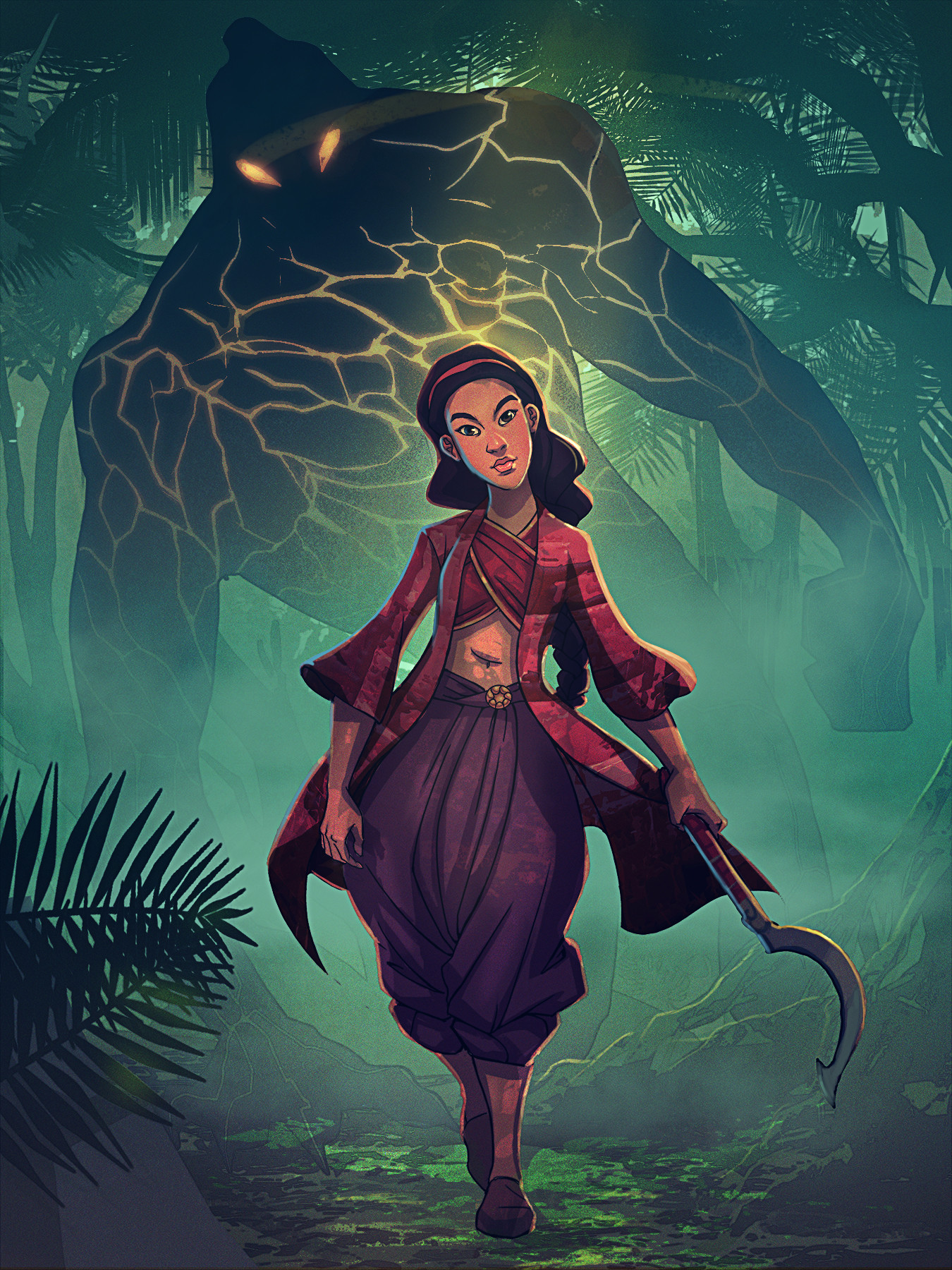 ArtStation - Lichi Slays the Serpent- The Heroine