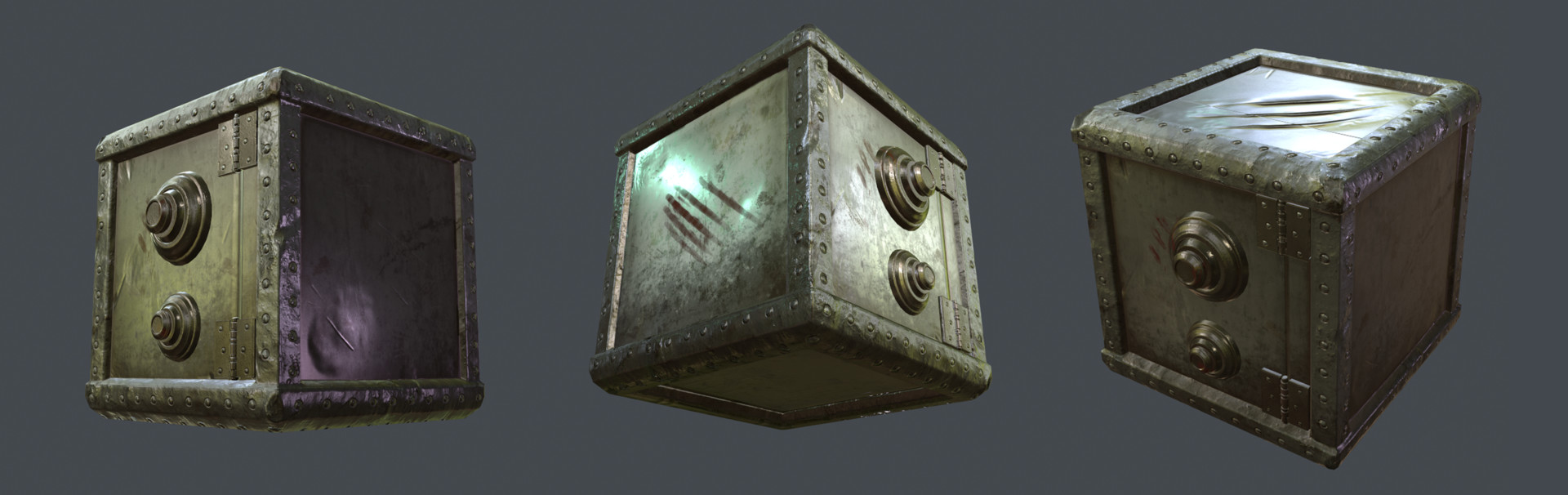 ArtStation - Realistic Metal Material vs. Stylized Painted Metal Material