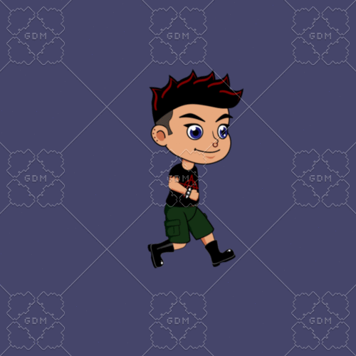 Brian Stovall - Roxy the punk - animated 2d sprite for gamedev