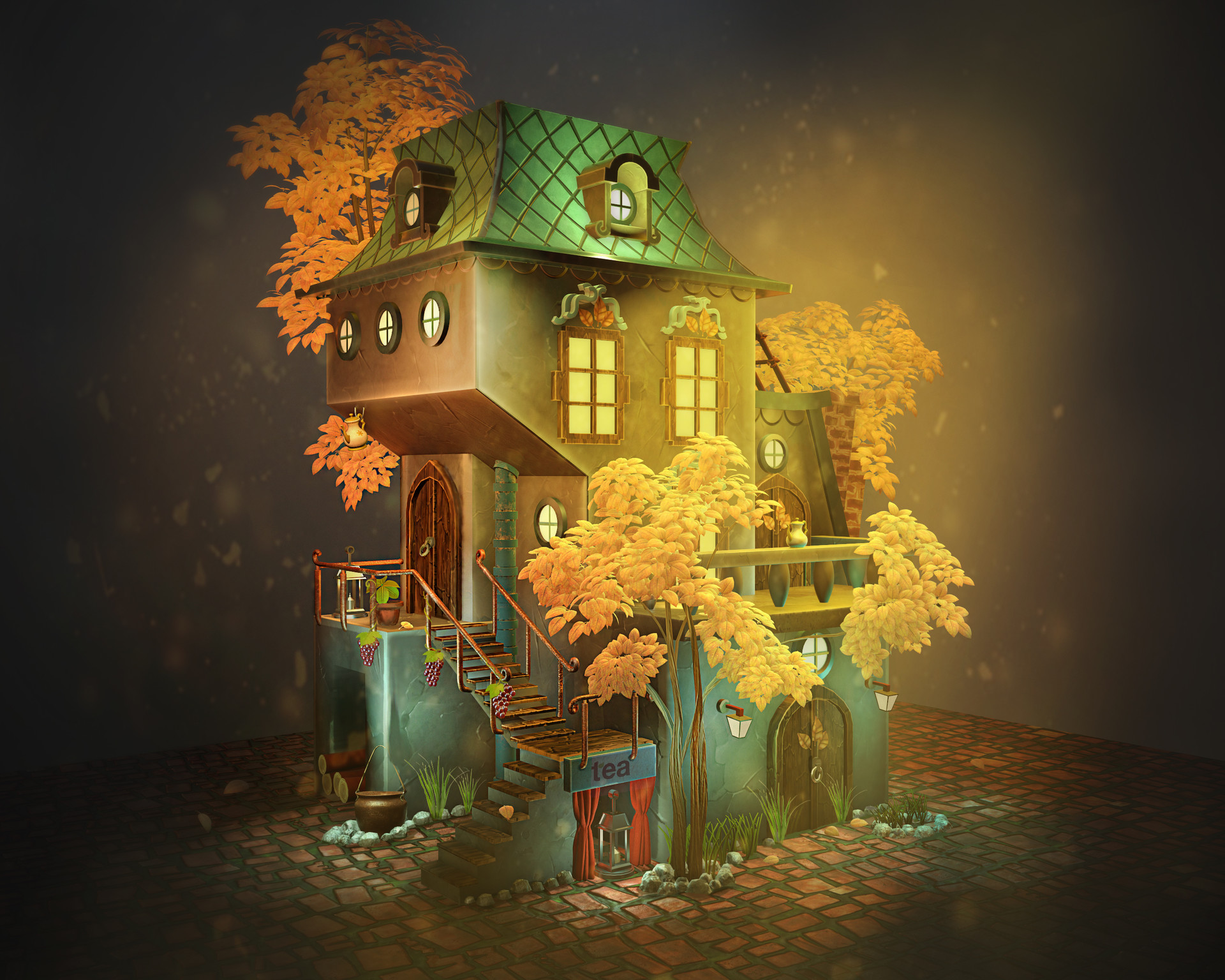ArtStation - Tea House Environment