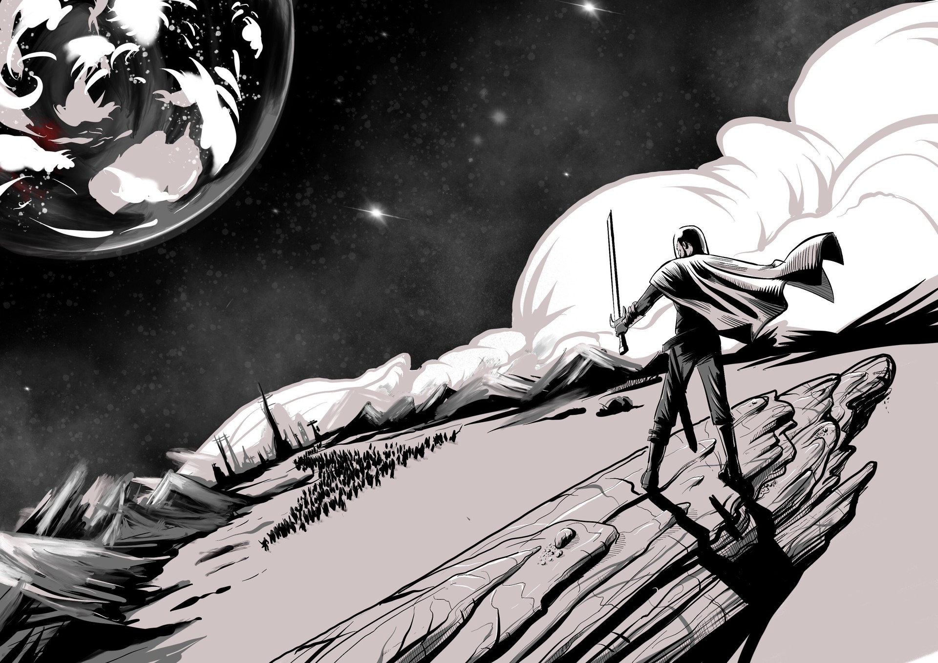 ArtStation - Space knight on the moon (unfinished)