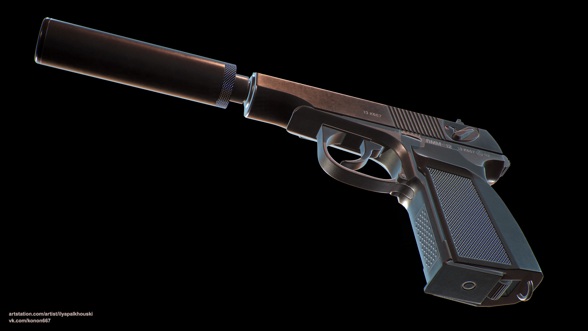 Ilya Palkhouski - Silenced PMM-12 (Makarov Pistol Modernized-12)