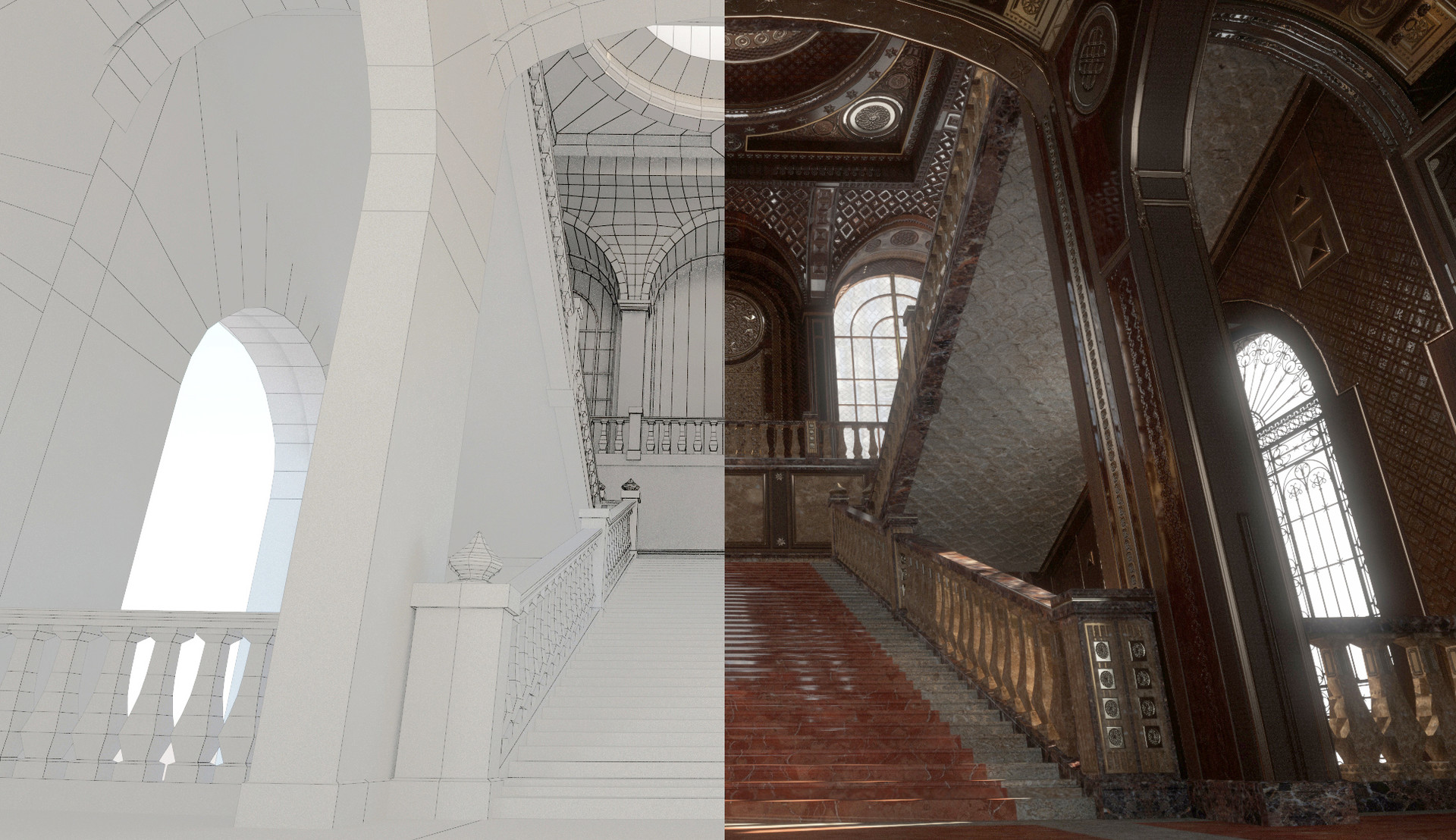 Dovjan - Low poly Castle 3D. Interior Parts 1,2, and 3