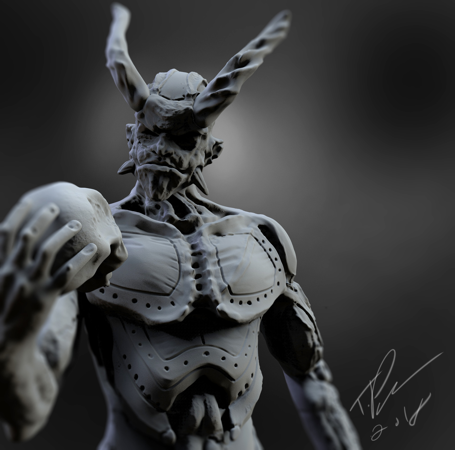 ArtStation - Demon sculpture