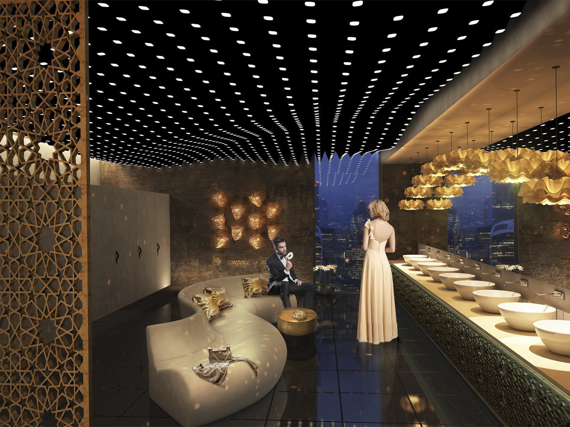 ArtStation - Restroom in night club