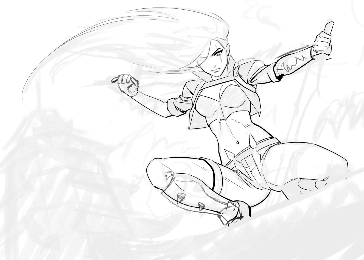 how to draw katarina lol