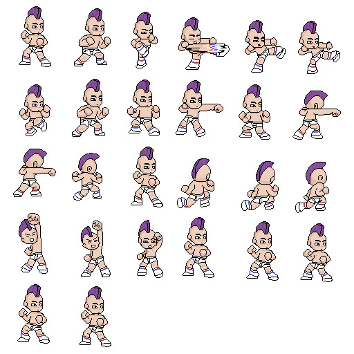 Scott Pilgrim Pixel Art Template