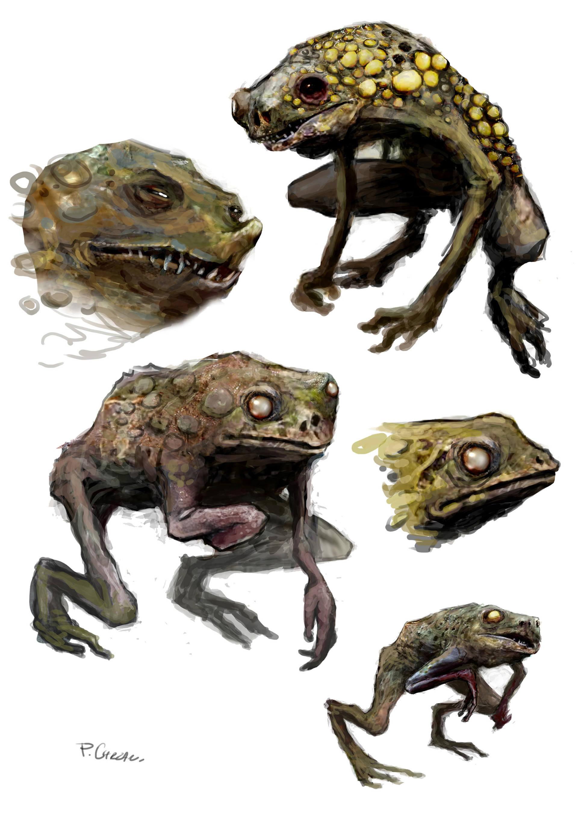 ArtStation - Horror swamp frogs