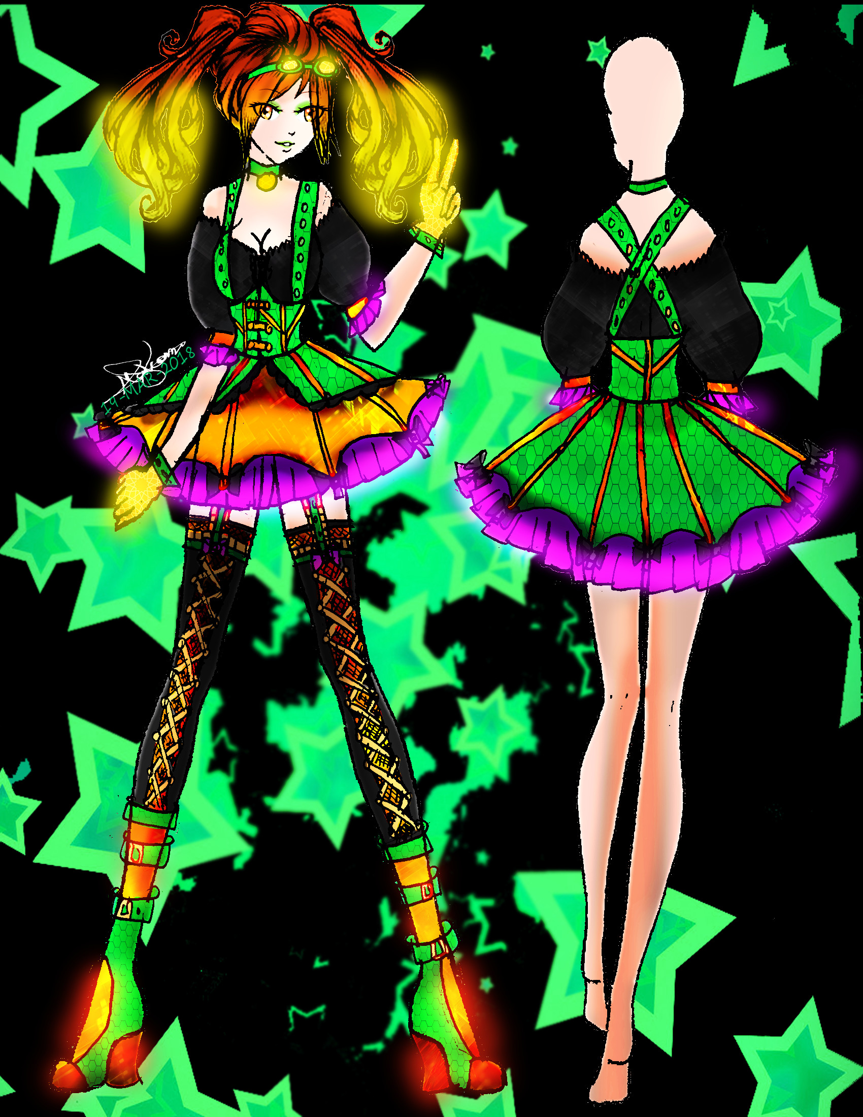 Misaki Aihara [Rococo Rabbit] - 2018 CHARACTER COSTUME SERIES : #8 NEON ...