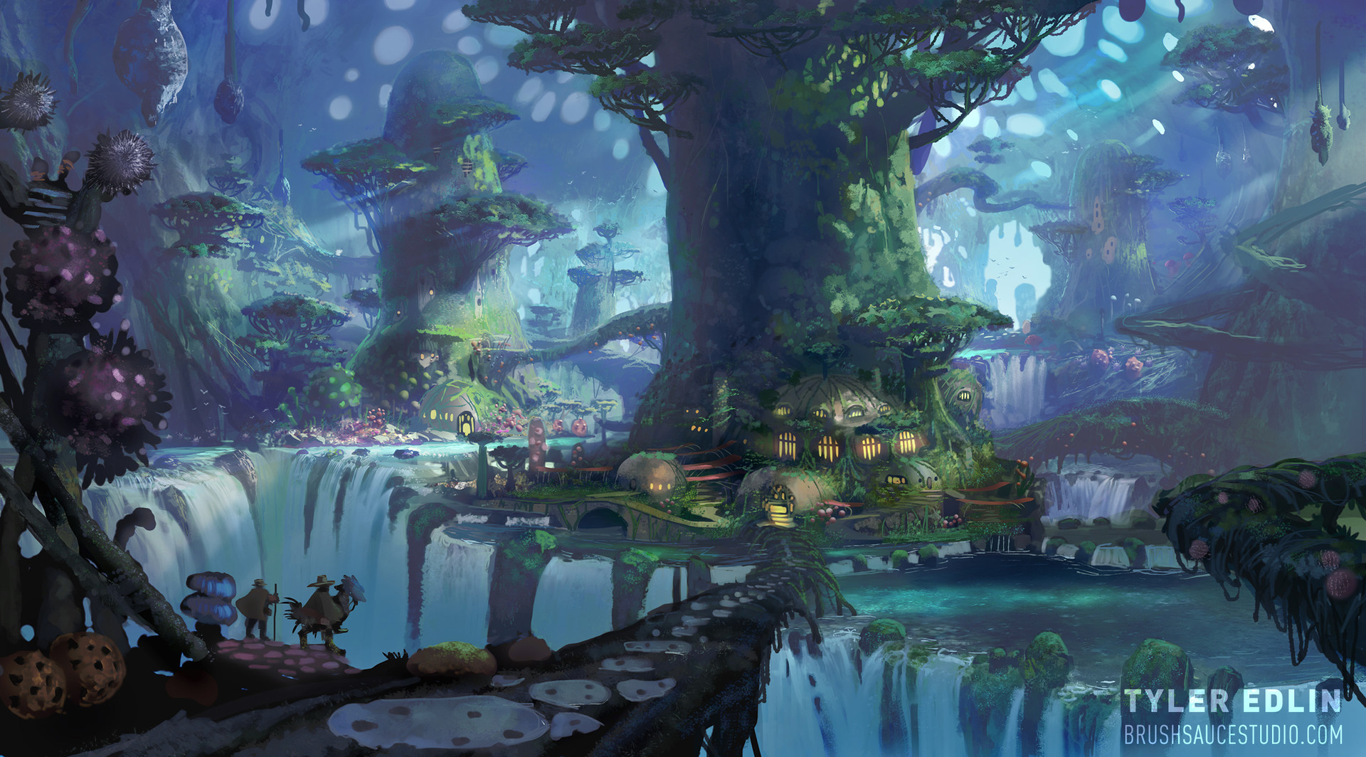 Brushsauce Studio - forest settlement