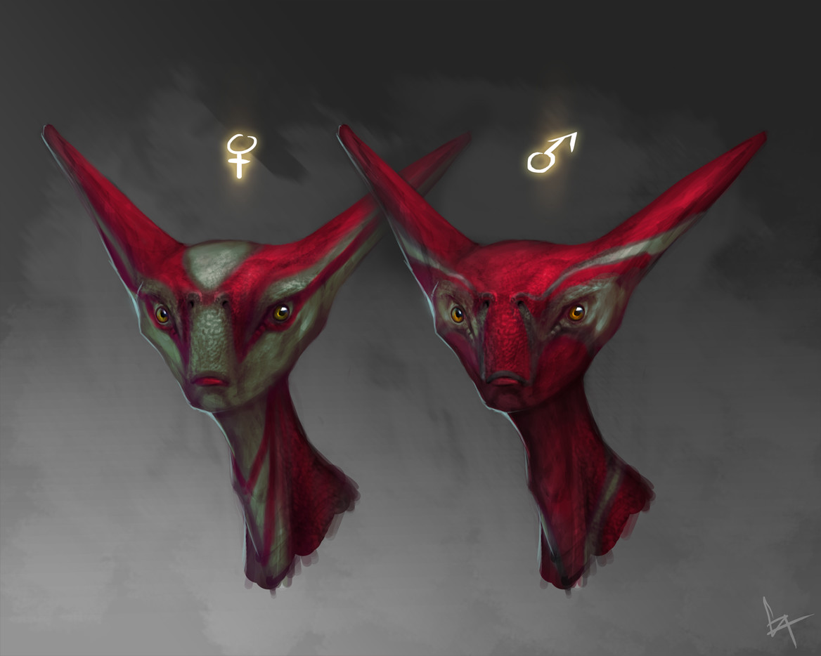 ArtStation - Red alien bust