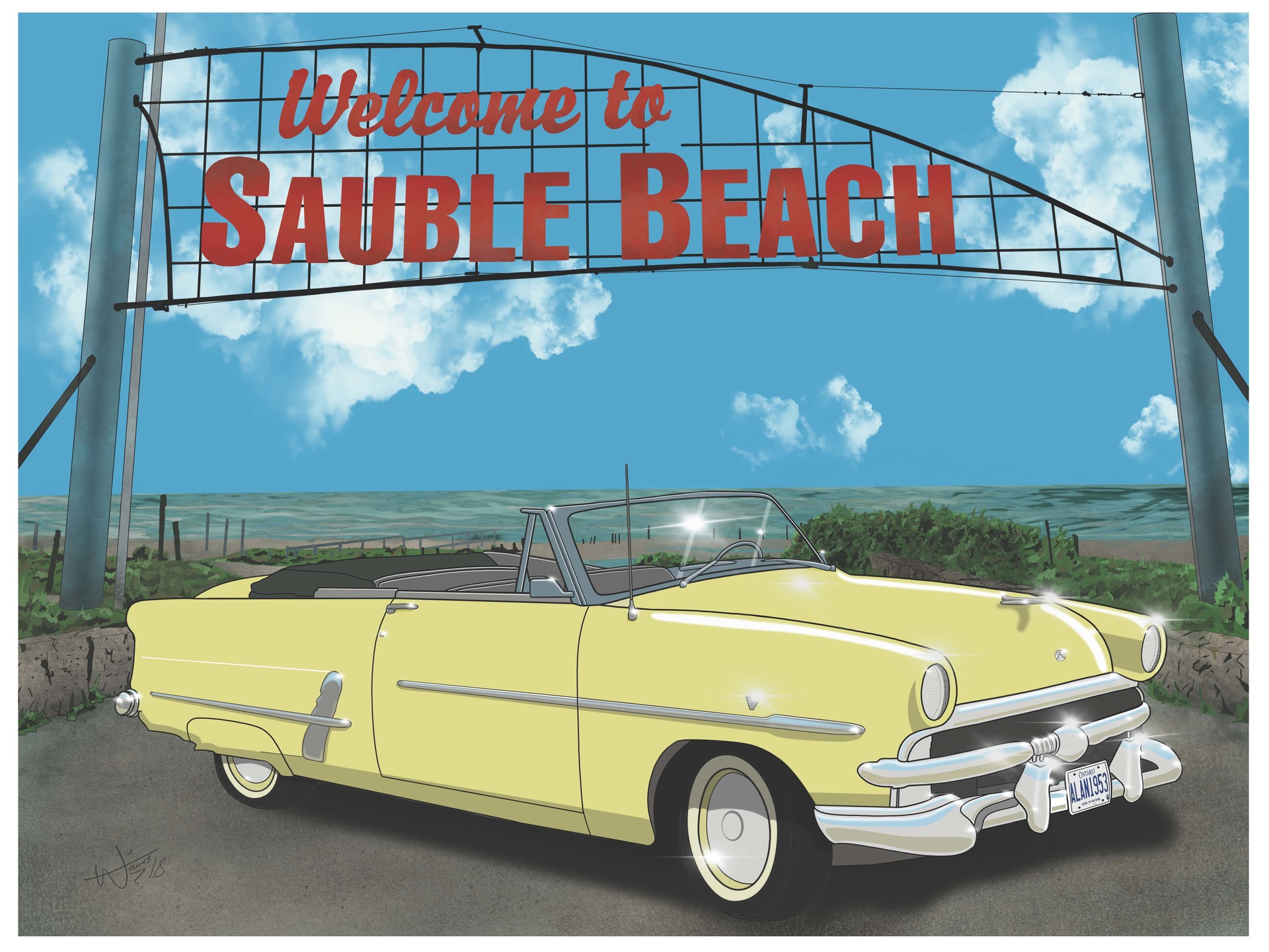 ArtStation - 1953 Ford Crestline Skyliner