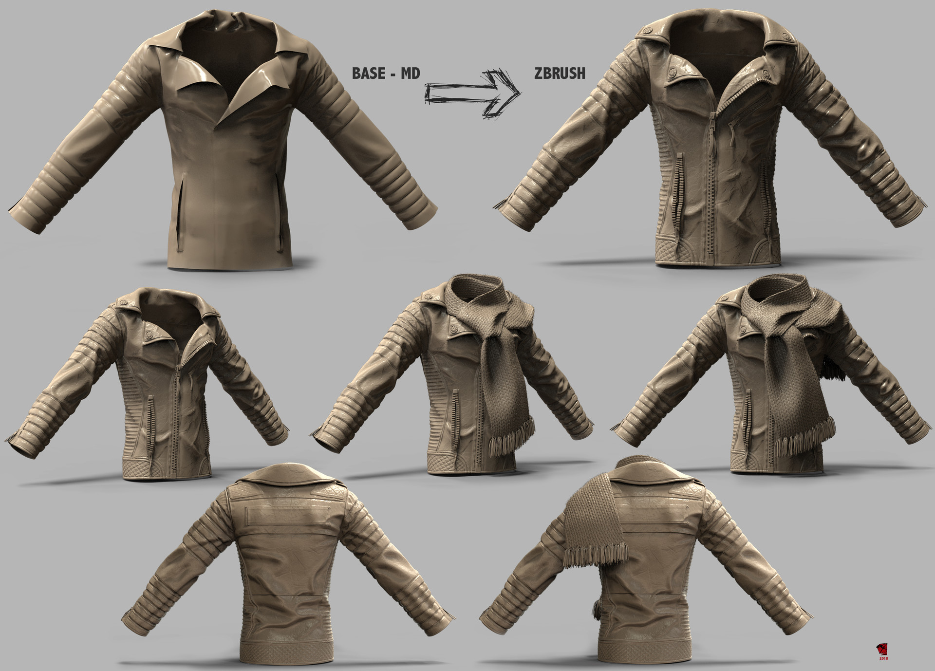 leather jacket drawing base