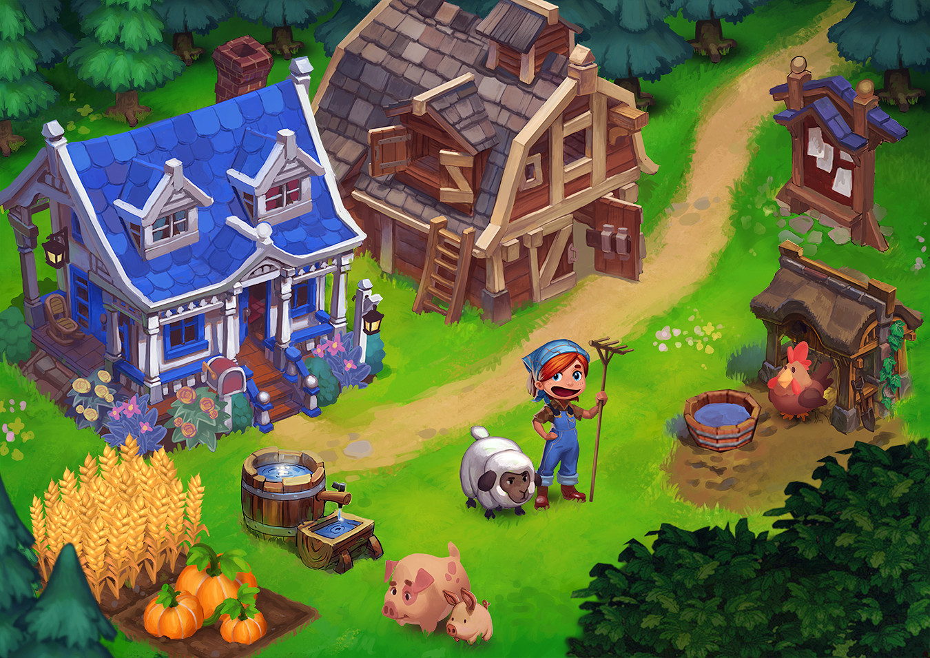 ArtStation - Concept for a Farmgame