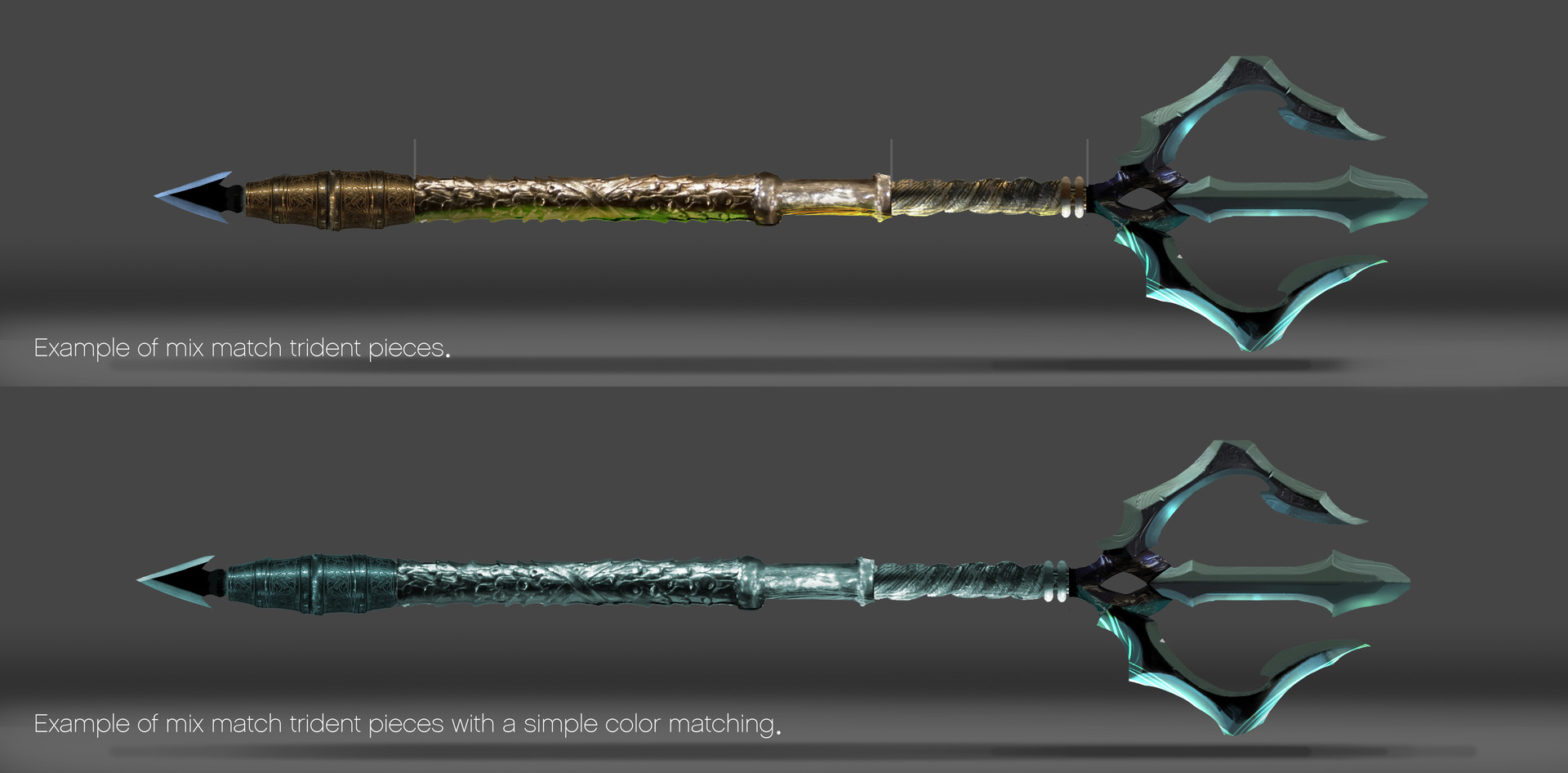 marco nelor - Modular Aquaman Trident Concepts