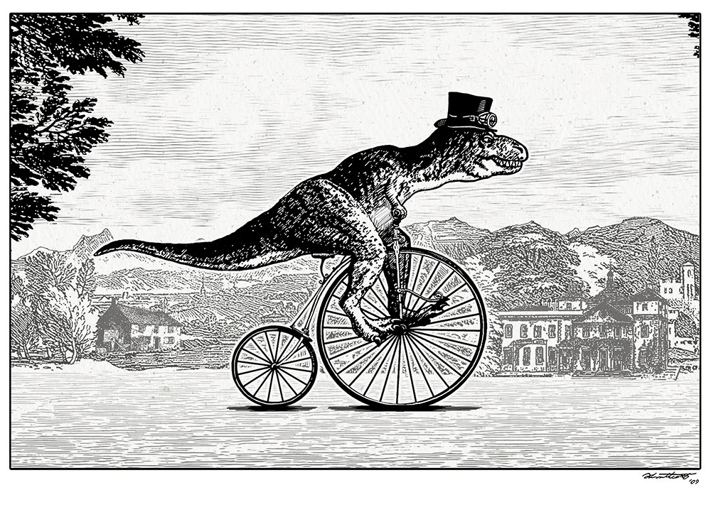 ArtStation - Dinosaurs on bicycles