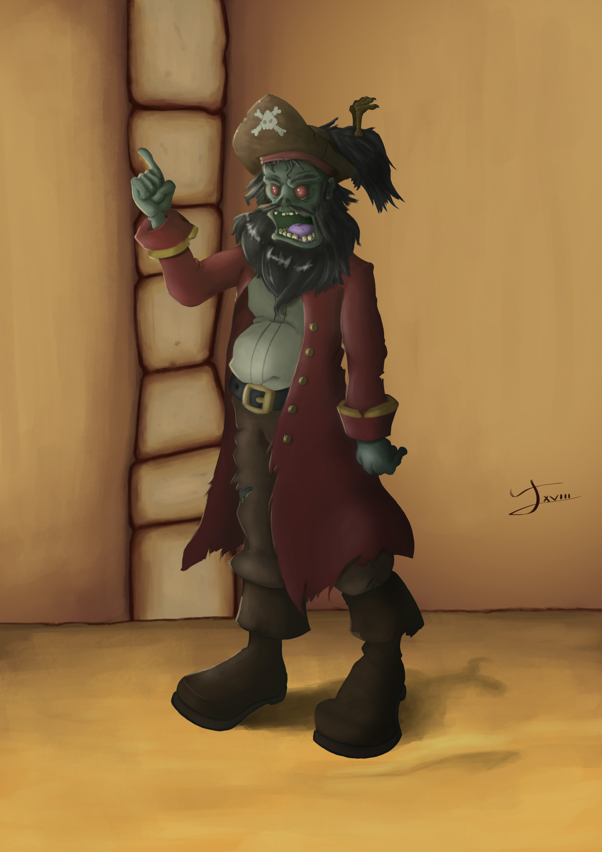 ArtStation - Concept art - Monkey Island 2 - Pirate Lechuck