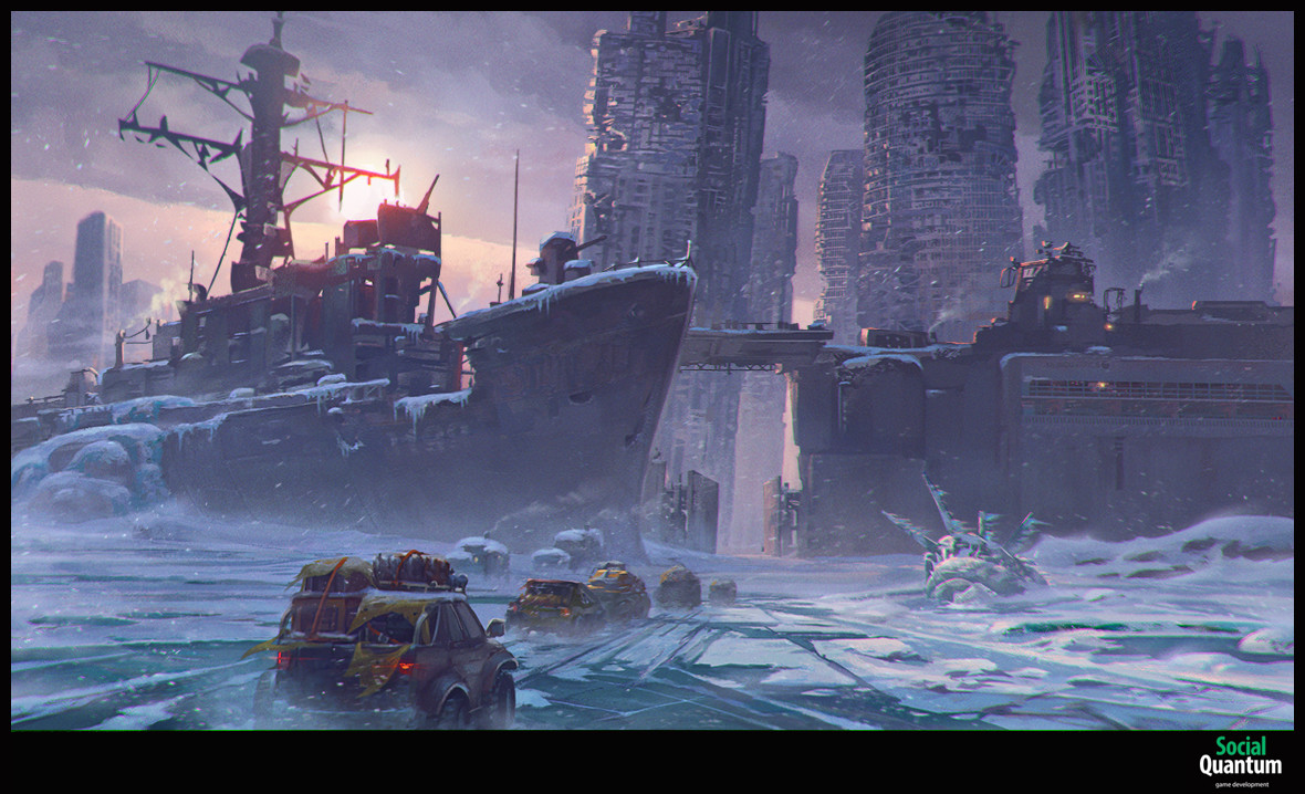 ArtStation - Ice captivity (nuclear winter)