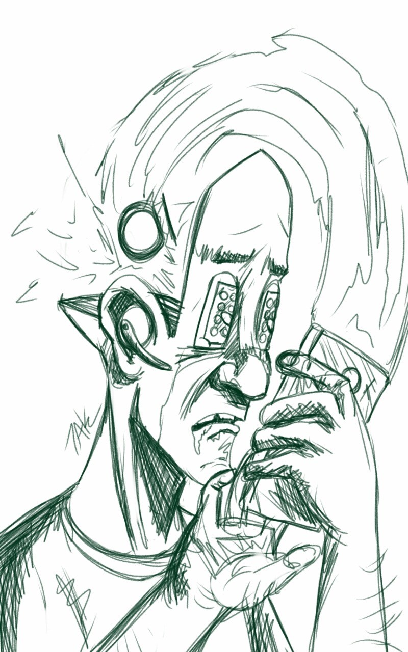 ArtStation - Daily Sketch: Digital Addiction