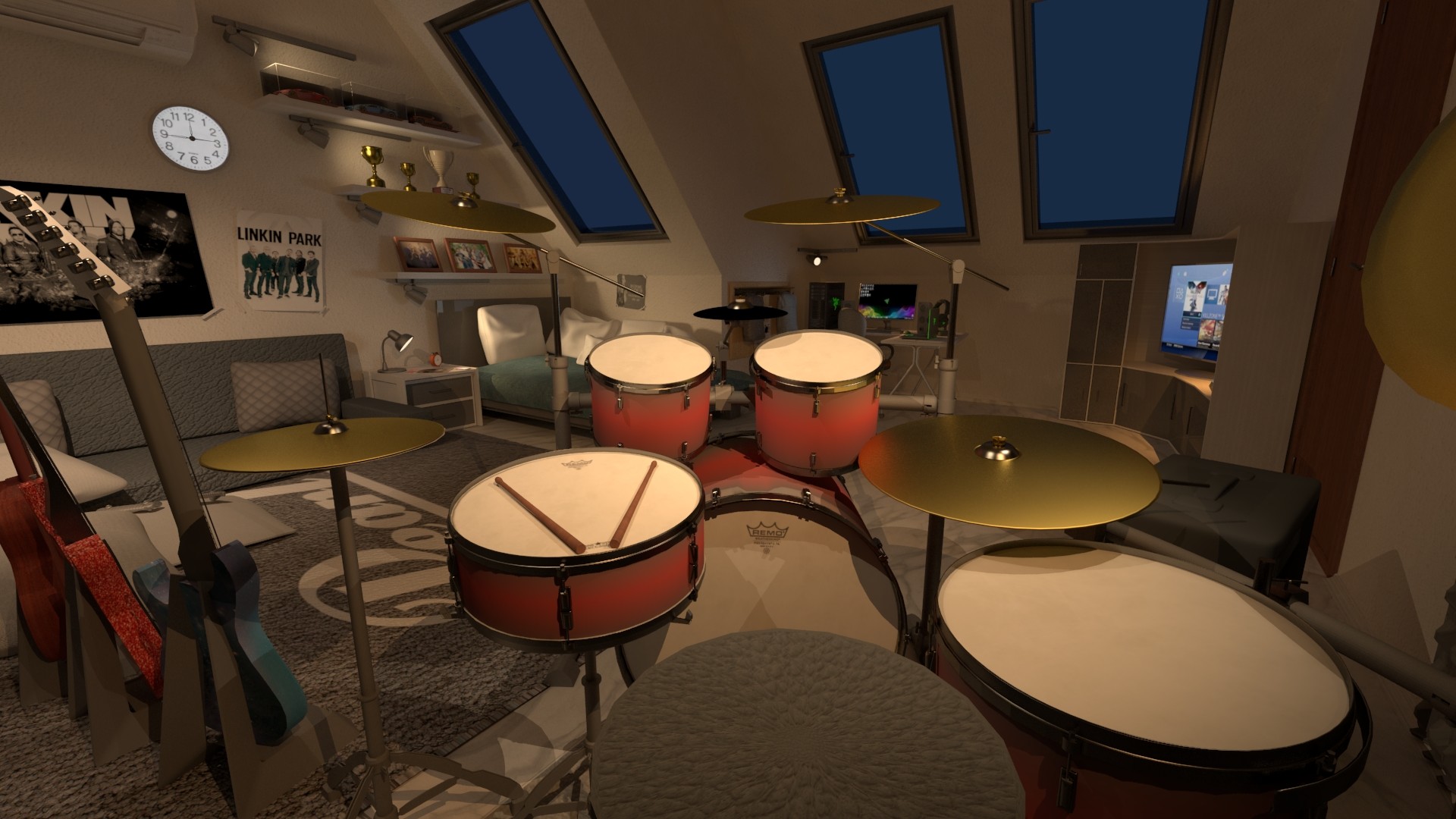 ArtStation - Gamer / Band Room