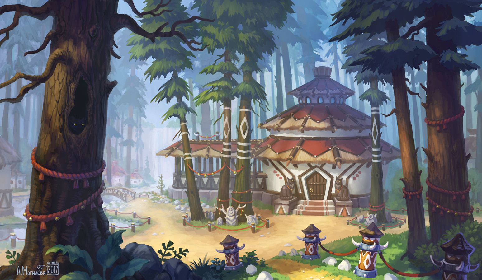 ArtStation - Forest settlement